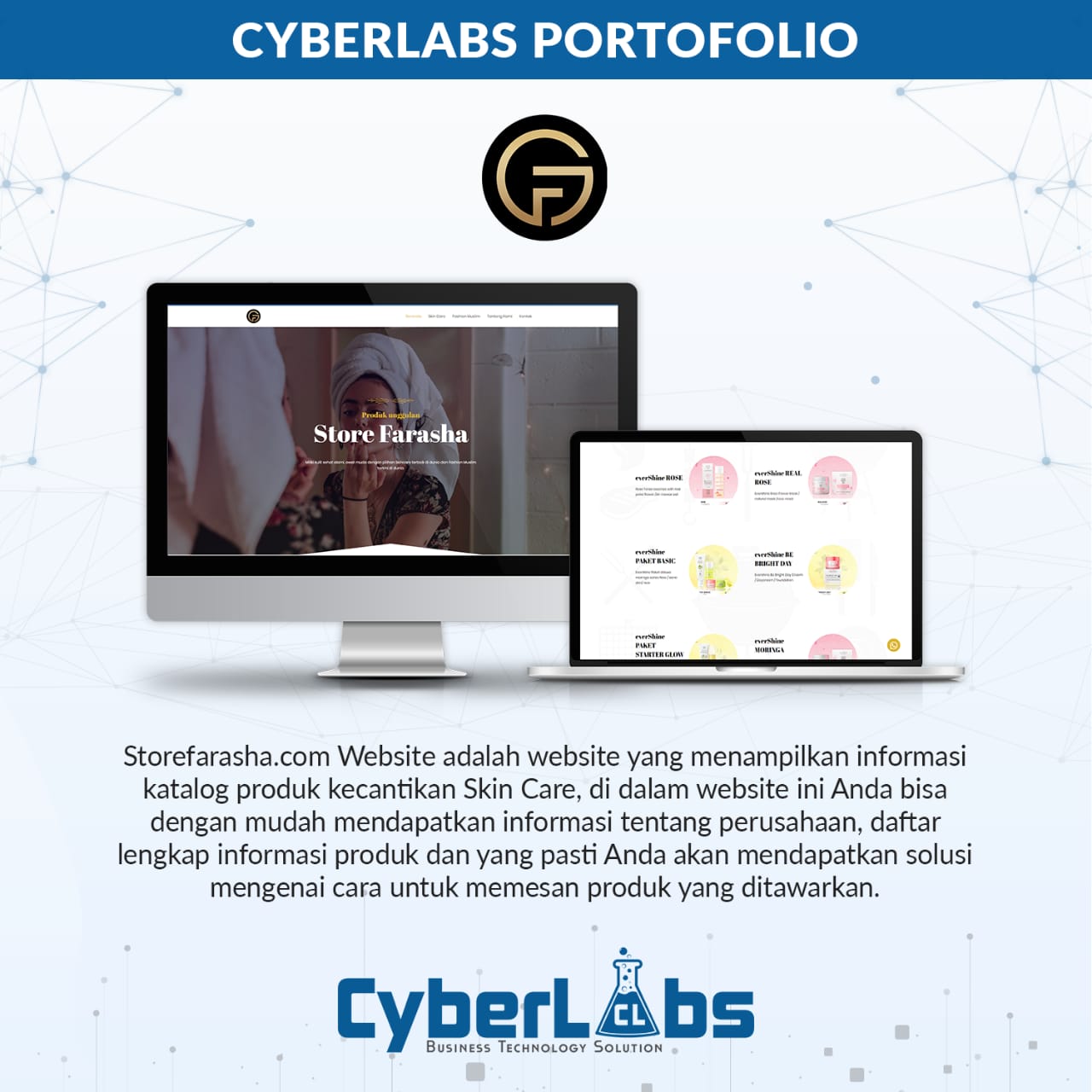 STOREFARASHA - PORTFOLIO WEBSITE CYBERLABS